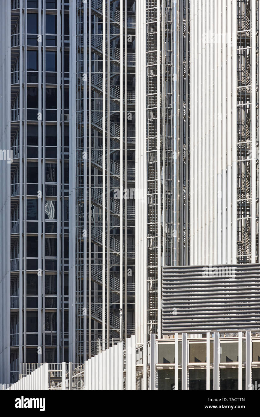 Metallic modern building facades. Contemporary architecture. Urban ...