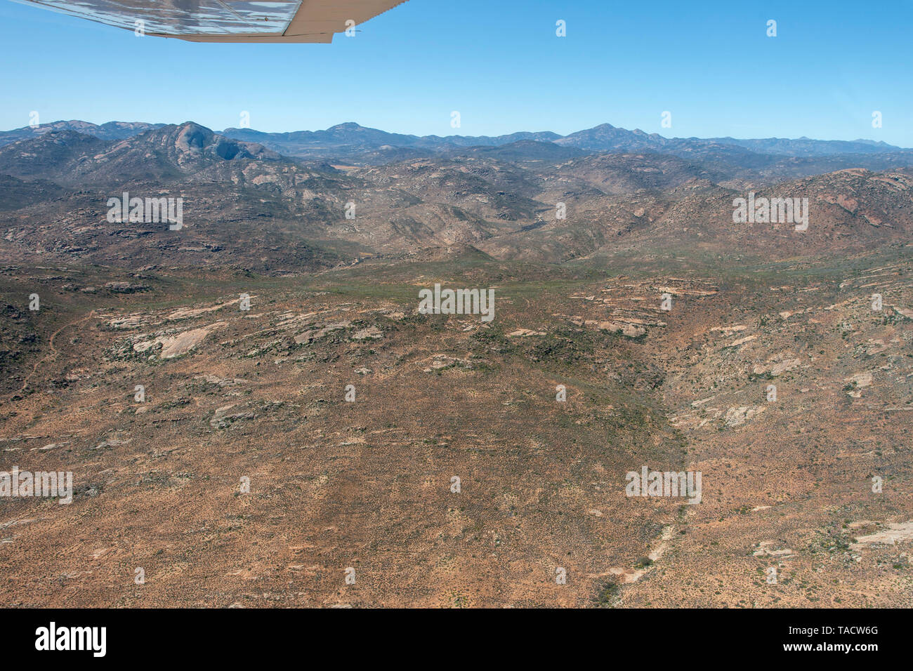 Aerial view of the landscape near the town of Springbok in the Northern ...