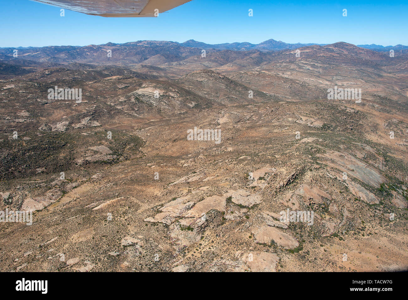 Aerial view of the landscape near the town of Springbok in the Northern ...