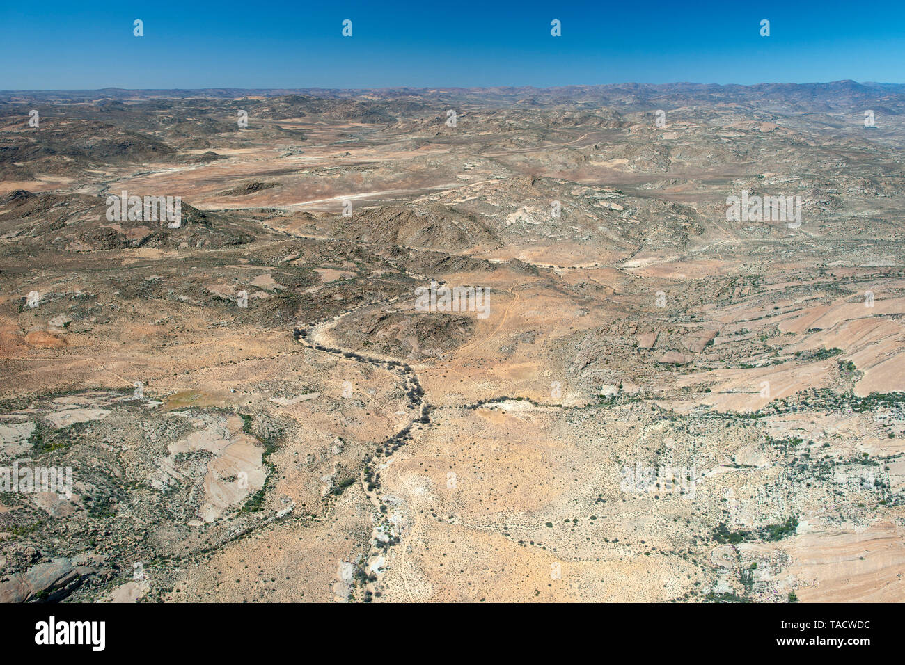 Aerial view of the landscape near the town of Springbok in the Northern ...