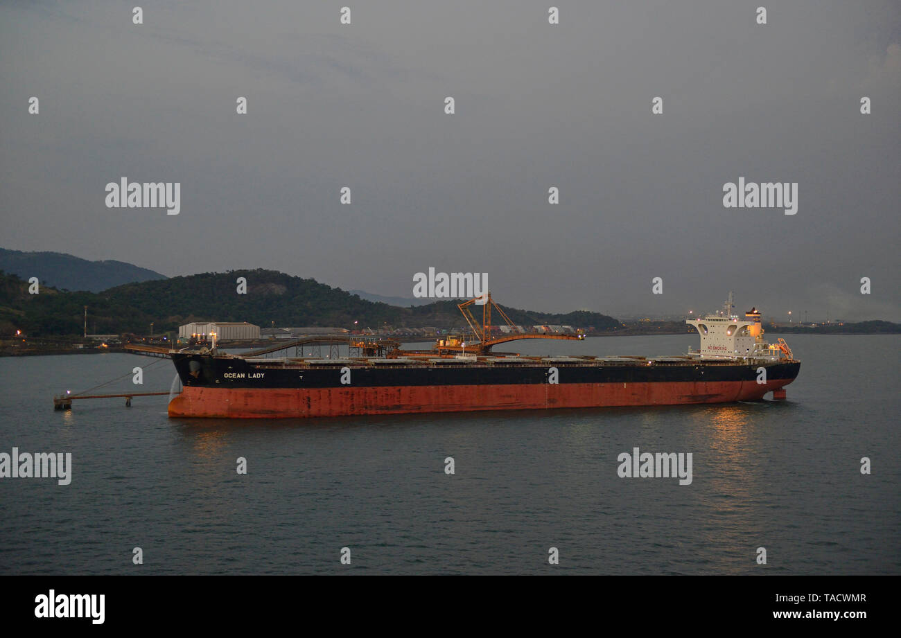 sepetiba, brazil - 2014.02.10: bulkcarrier ocean lady imo 9483322 ...