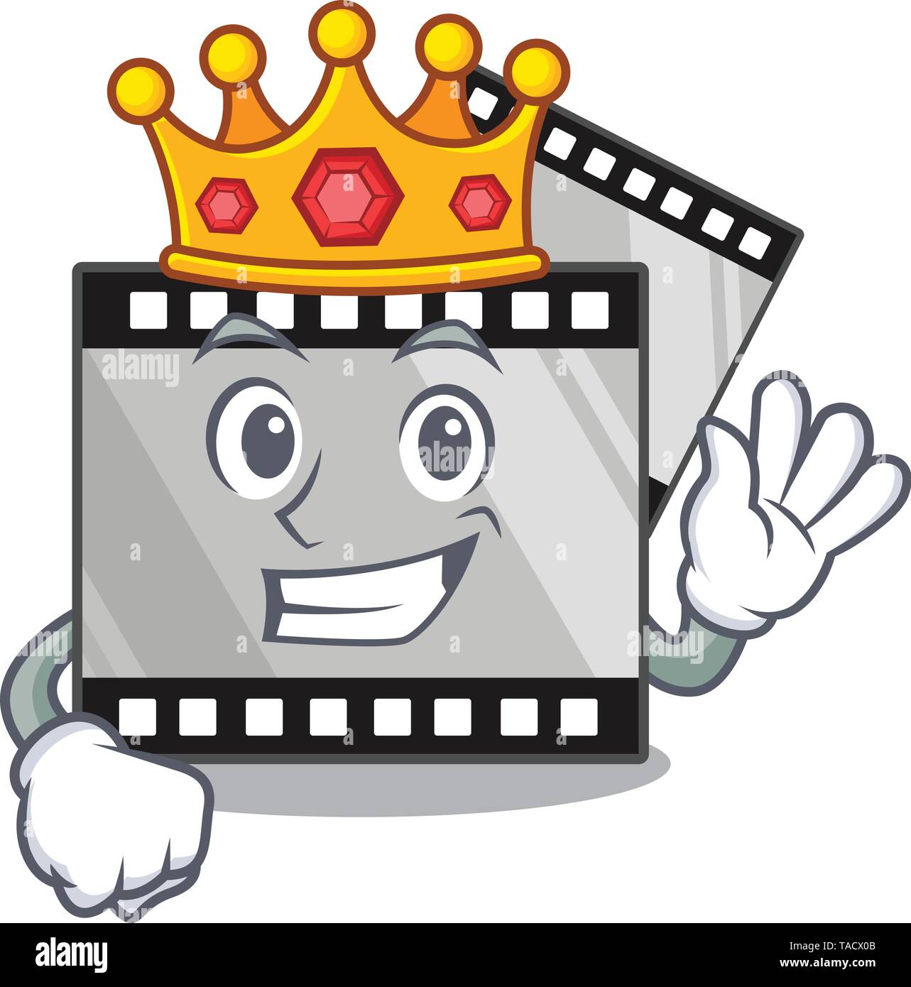 King stripe film above wooden cartoon table Stock Vector Image & Art ...