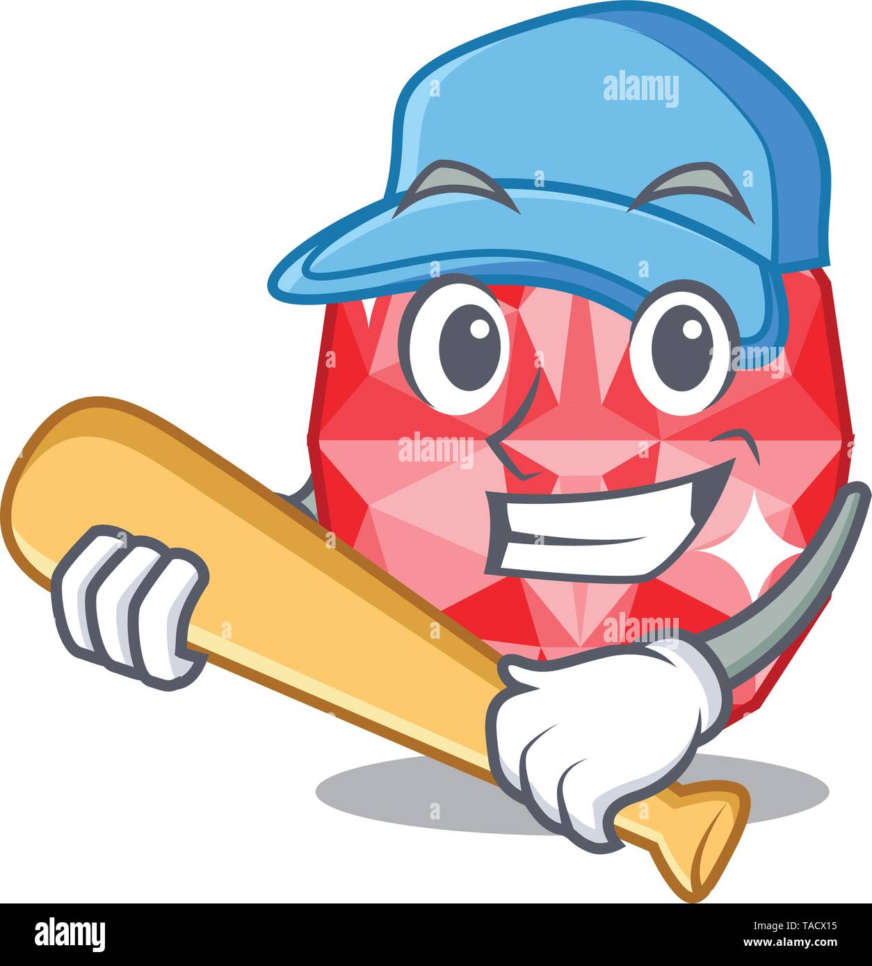 Playing baseball ruby gems in a cartoon box Stock Vector Image & Art ...