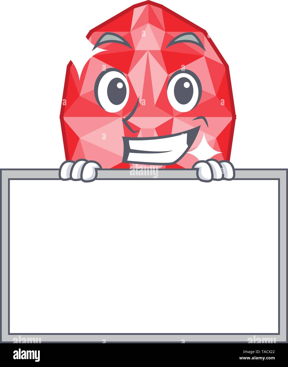Grinning with board ruby gems in a cartoon box Stock Vector Image & Art ...