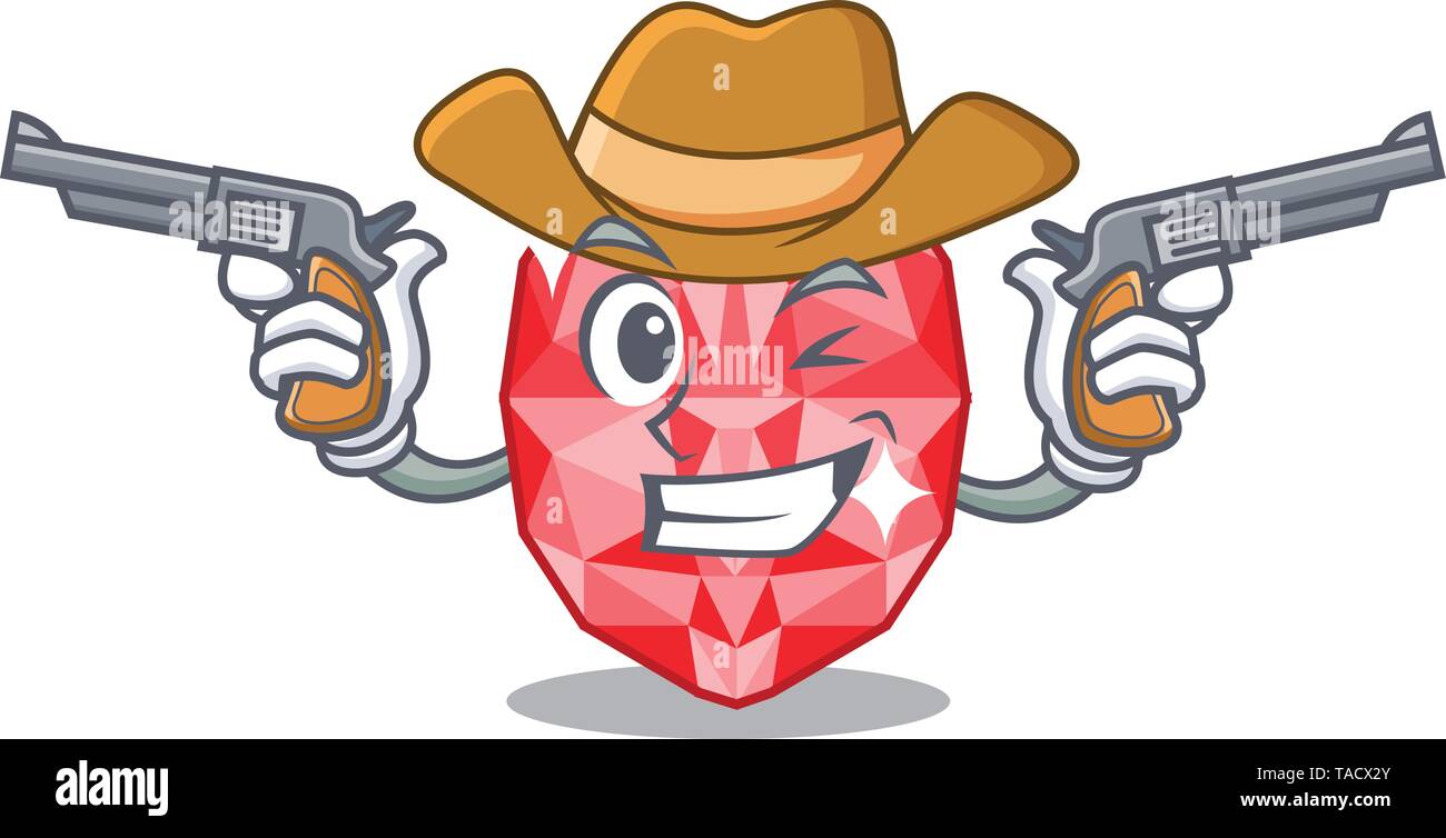 Cowboy ruby gems in a cartoon box Stock Vector Image & Art - Alamy