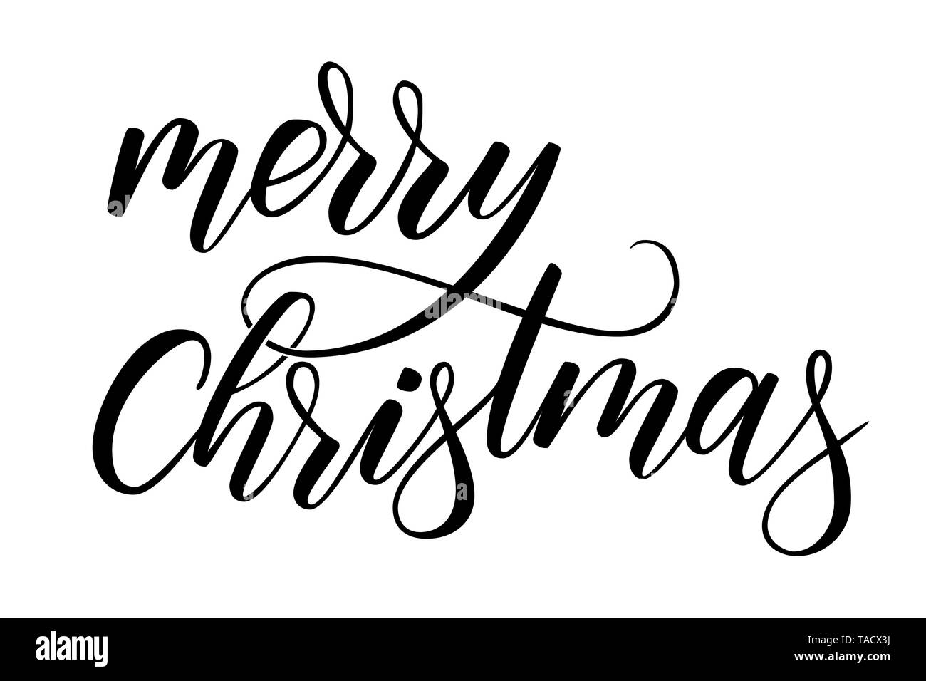 Brush calligraphy Merry Christmas Stock Vector Image & Art - Alamy