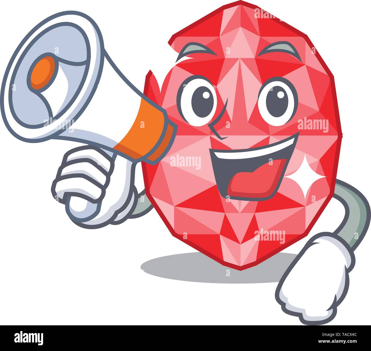 With megaphone ruby gems in a cartoon box Stock Vector Image & Art - Alamy