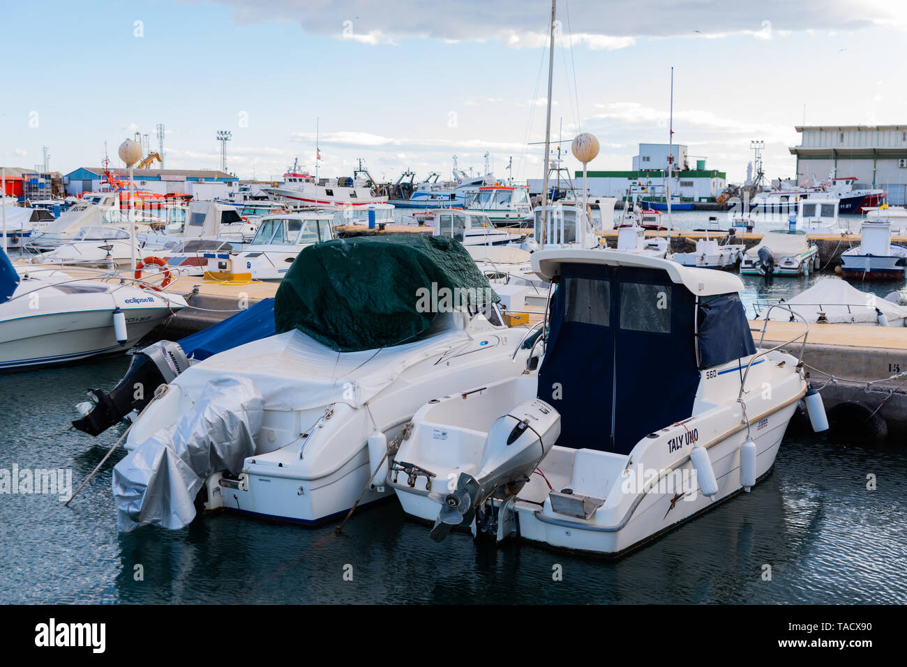 GARRUCHA, SPAIN - FEBRUARY 2, 2019 A beautiful marina with luxury ...