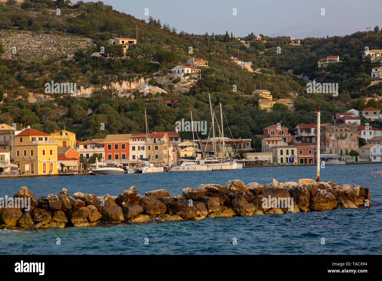 Gaios port at Paxoi island,Ionian sea Greece Stock Photo - Alamy