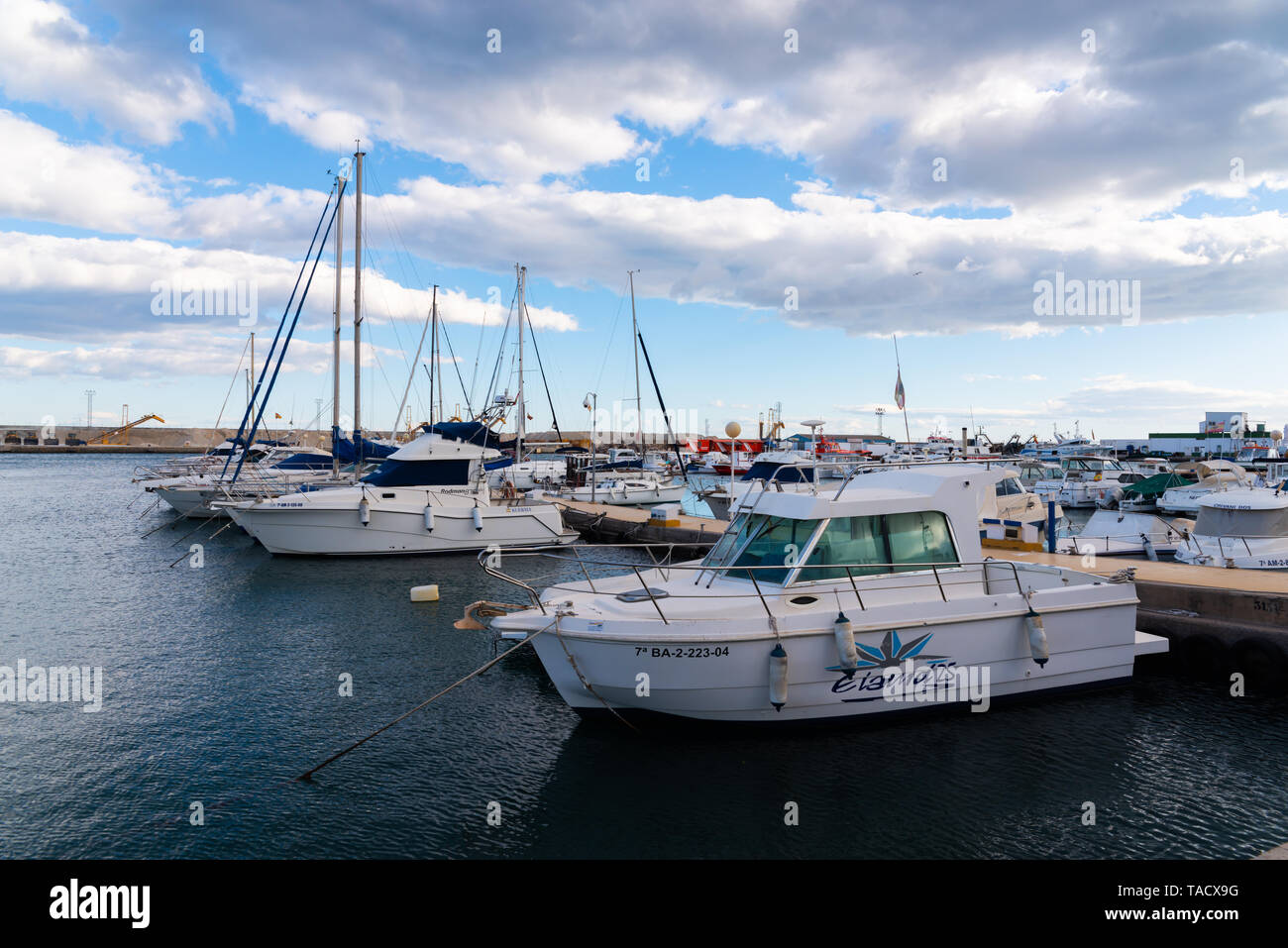 GARRUCHA, SPAIN - FEBRUARY 2, 2019 A beautiful marina with luxury ...