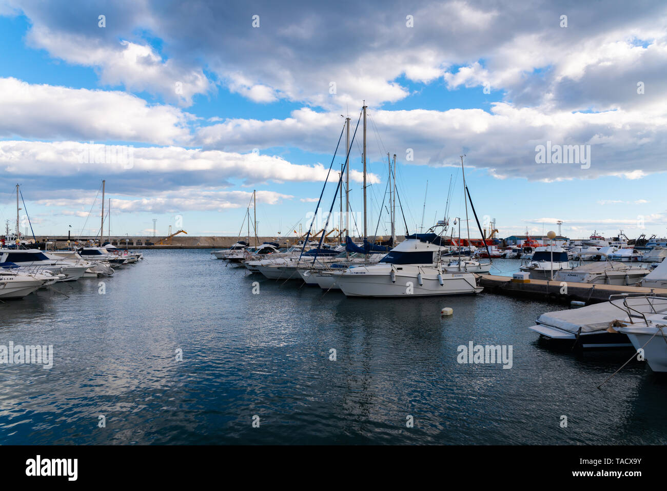 GARRUCHA, SPAIN - FEBRUARY 2, 2019 A beautiful marina with luxury ...