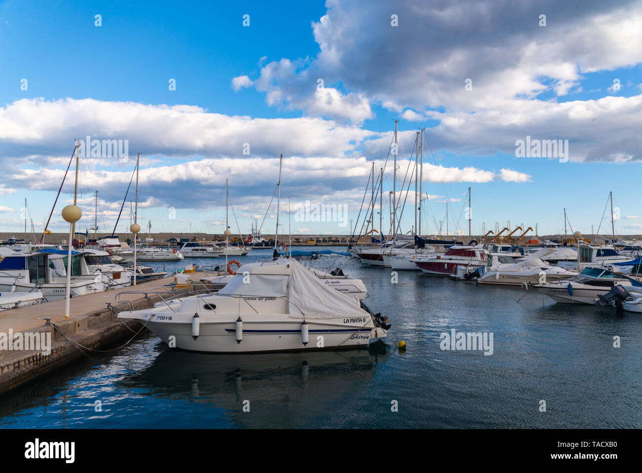 GARRUCHA, SPAIN - FEBRUARY 2, 2019 A beautiful marina with luxury ...