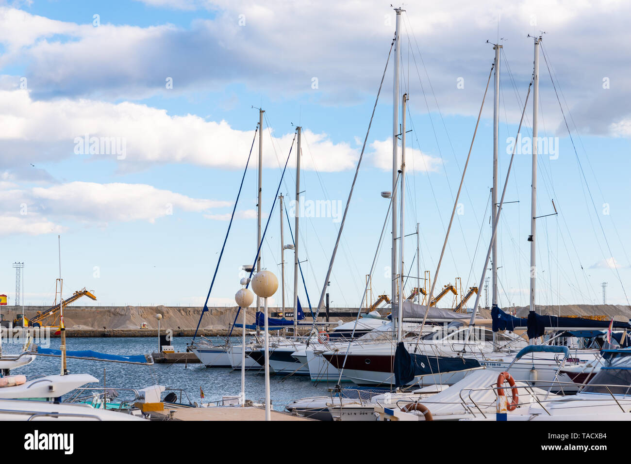 GARRUCHA, SPAIN - FEBRUARY 2, 2019 A beautiful marina with luxury ...