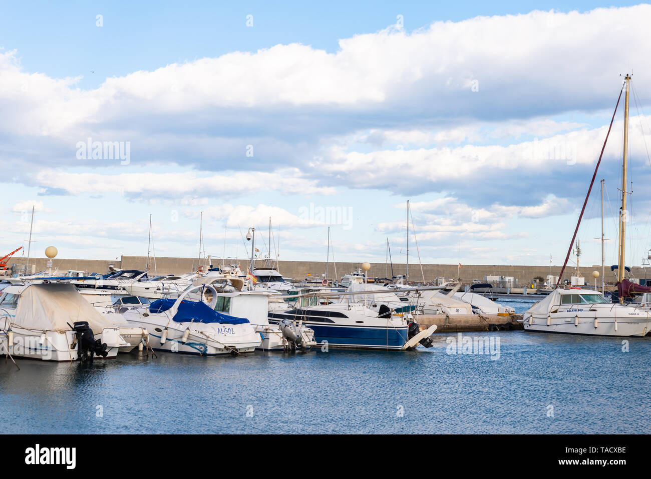 GARRUCHA, SPAIN - FEBRUARY 2, 2019 A beautiful marina with luxury ...