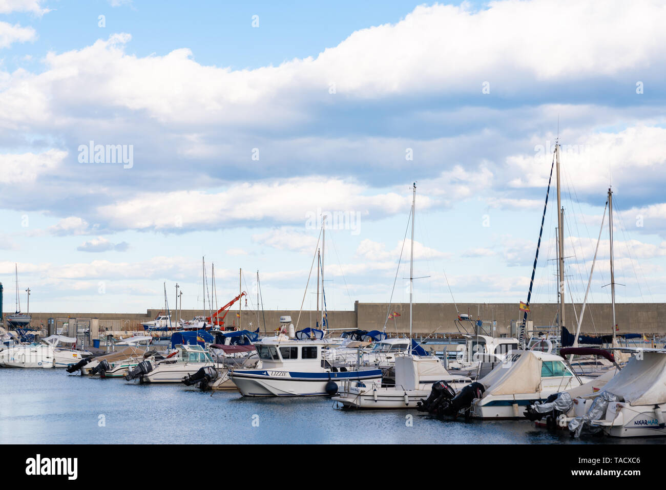 GARRUCHA, SPAIN - FEBRUARY 2, 2019 A beautiful marina with luxury ...