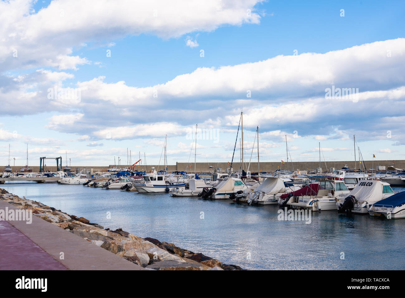 GARRUCHA, SPAIN - FEBRUARY 2, 2019 A beautiful marina with luxury ...