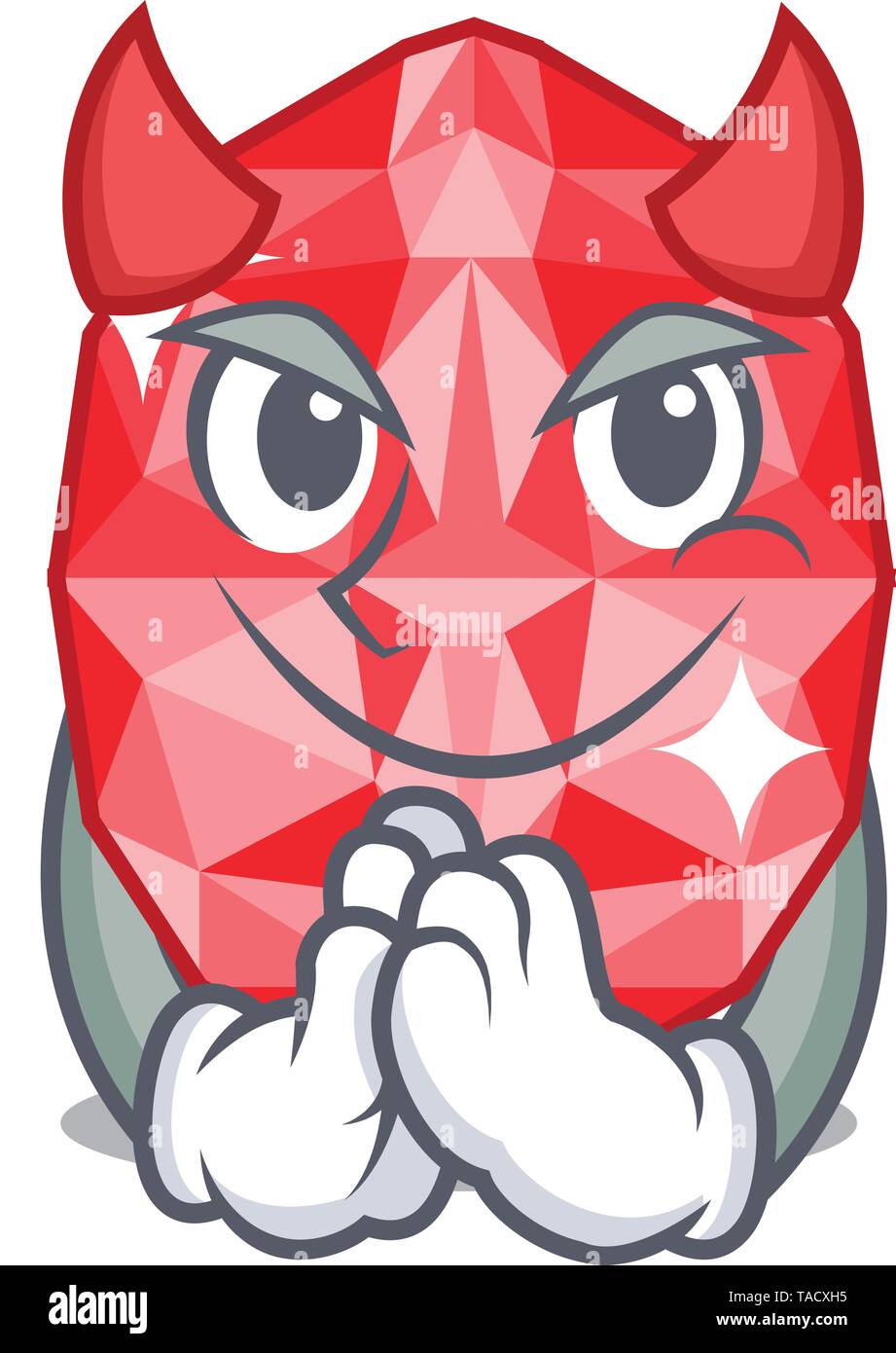 Devil ruby gems above cartoon dressing table Stock Vector Image & Art ...