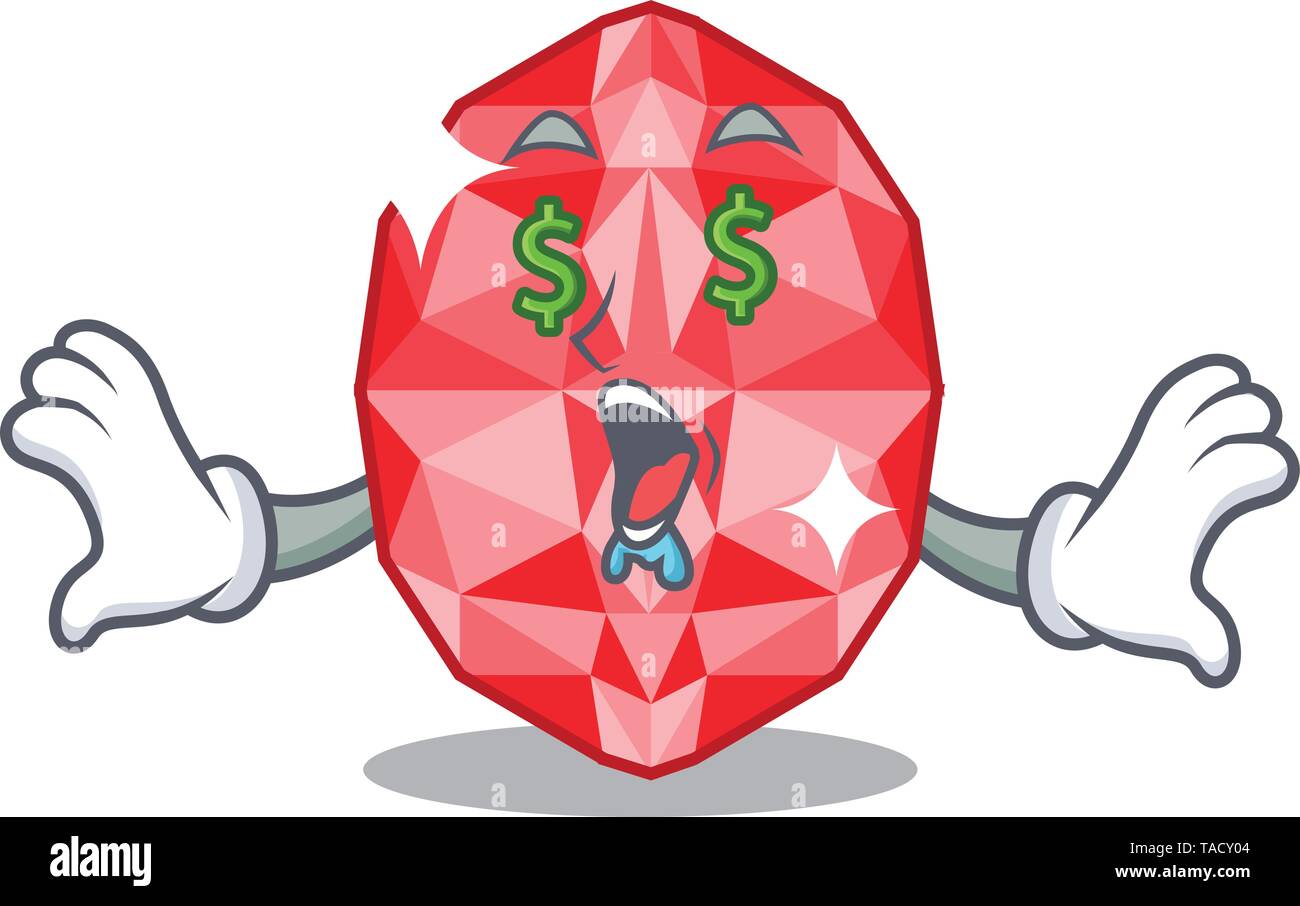 Money eye ruby gems in the mascot shape Stock Vector Image & Art - Alamy