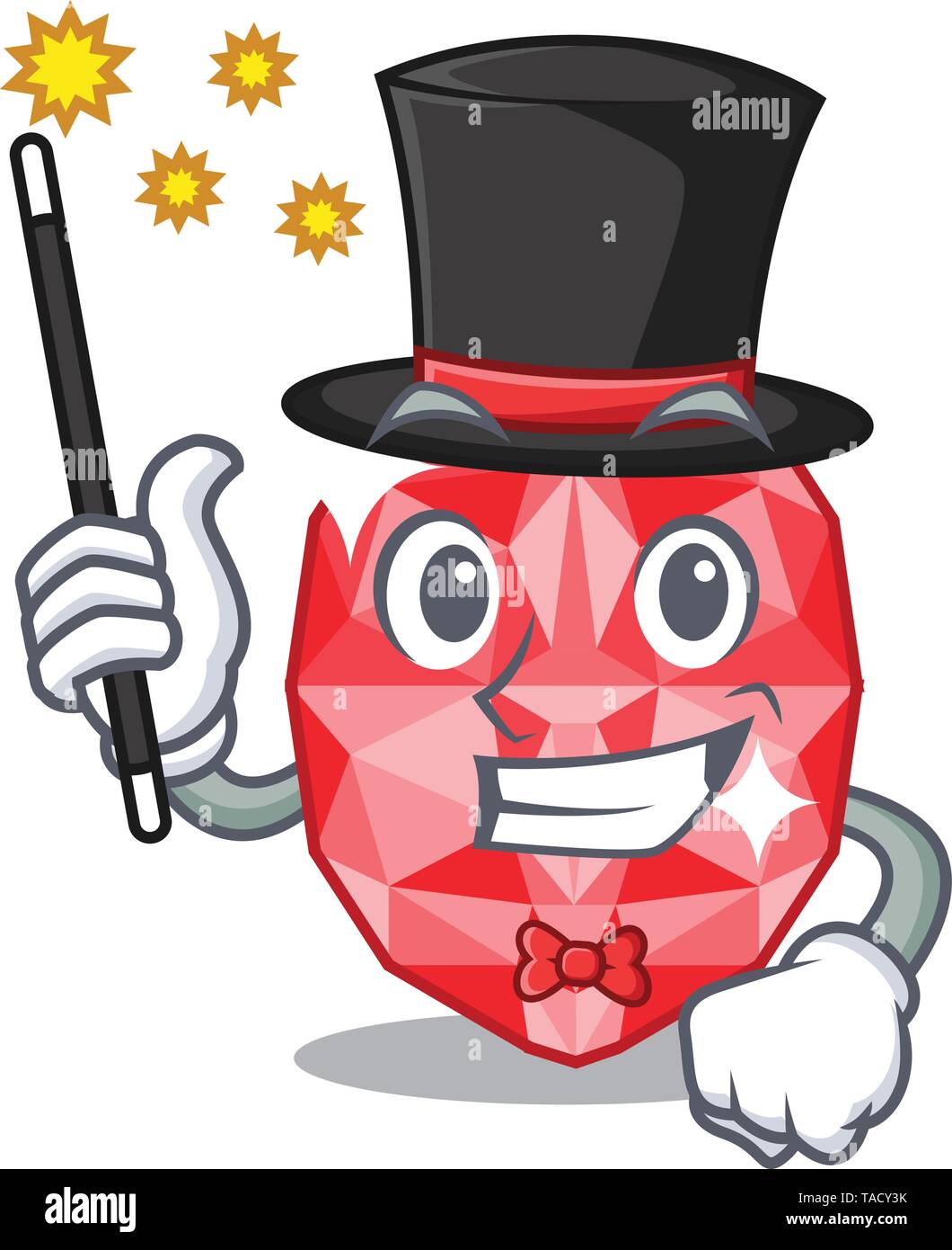 Magician ruby gems in the mascot shape Stock Vector Image & Art - Alamy