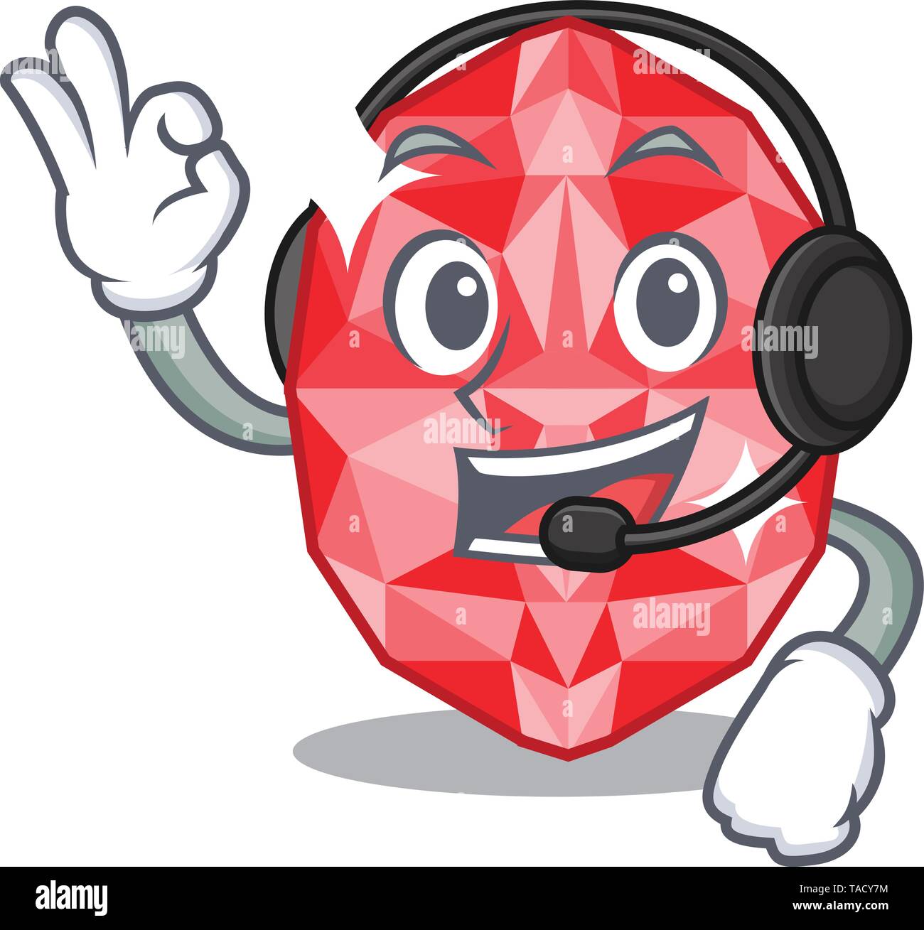 With headphone ruby gems in the mascot shape Stock Vector Image & Art ...