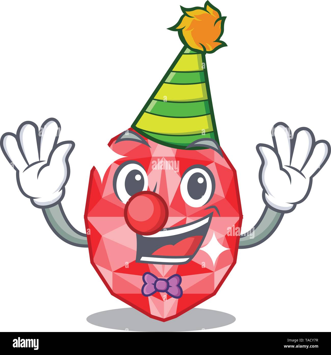Clown ruby gems in the mascot shape Stock Vector Image & Art - Alamy