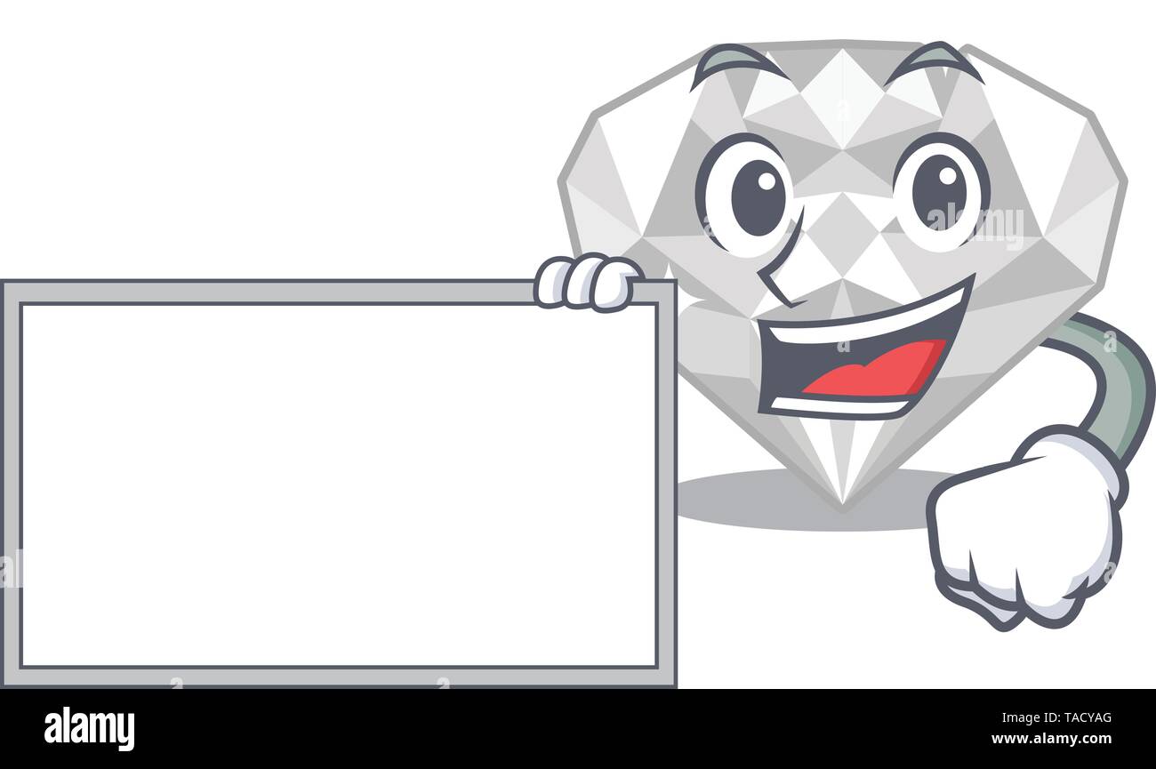 With board white diamond in the cartoon shape Stock Vector Image & Art ...