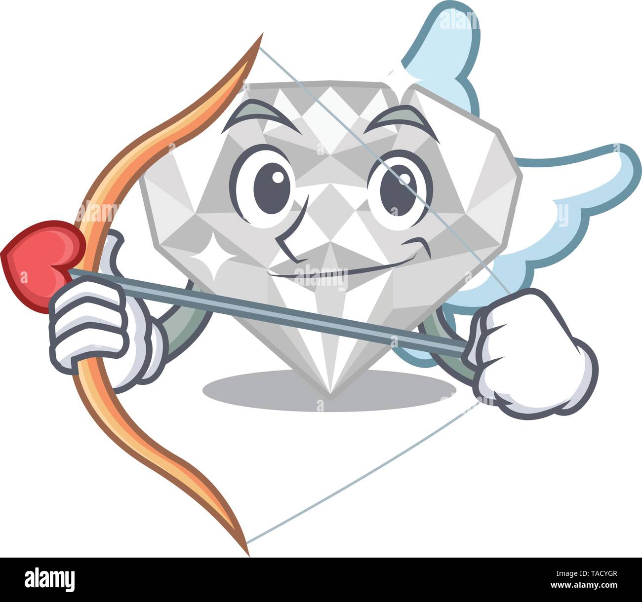 Cupid white diamond in the cartoon shape Stock Vector Image & Art - Alamy