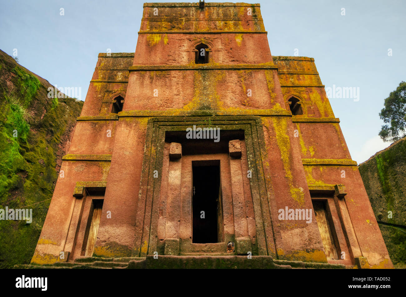 The churches of Lalibela excavated excavated in the bedrock with the ...