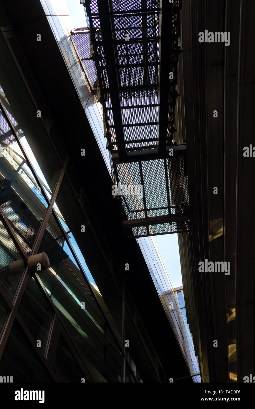 Fragments of a modern metal building Stock Photo - Alamy