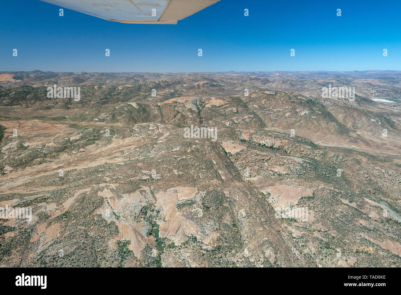 Aerial view of the landscape south of the town of Springbok in the ...