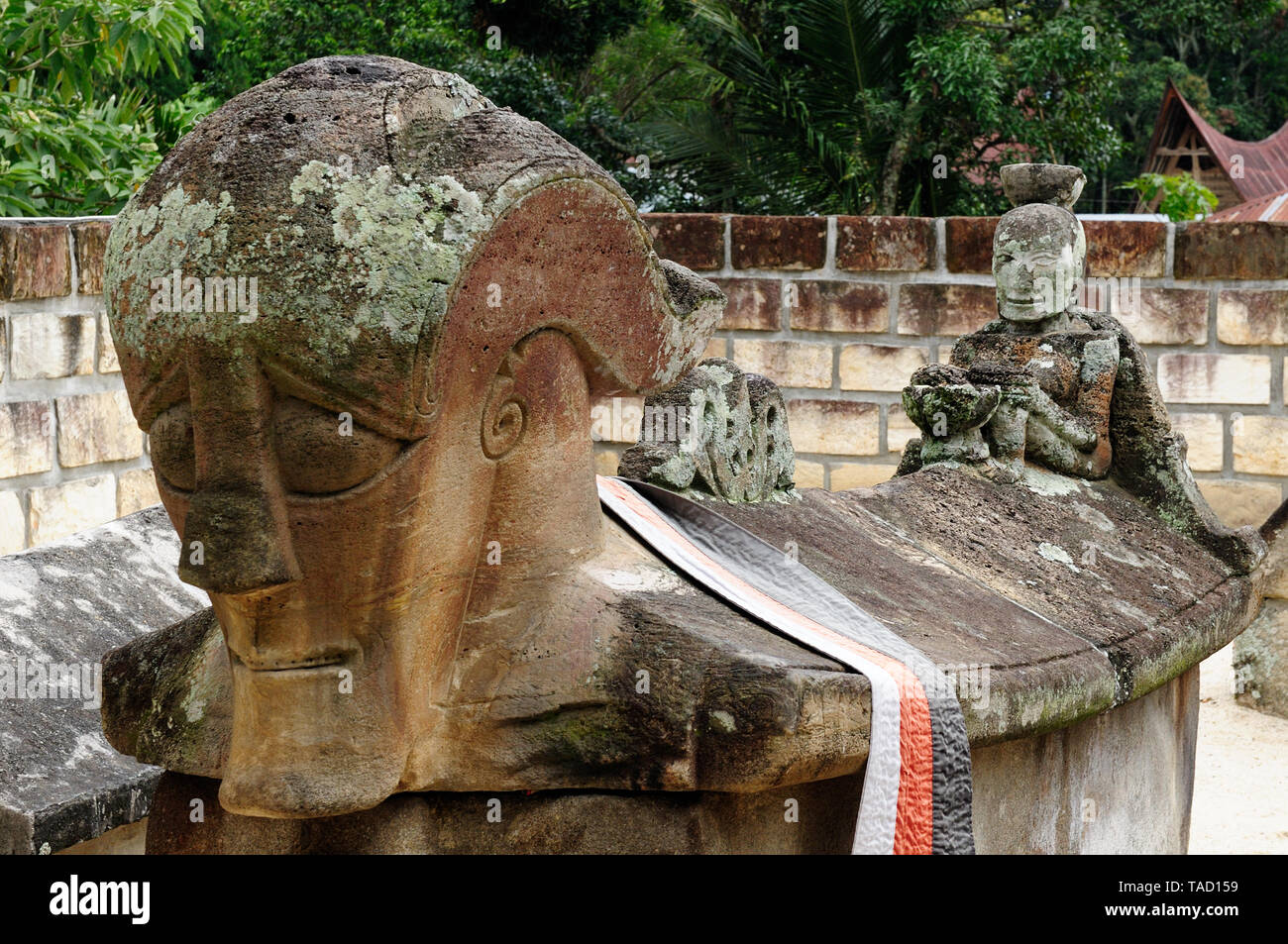 Ancient kingdom Batak tomb on the Samosir island, Toba lake, Indonesia ...