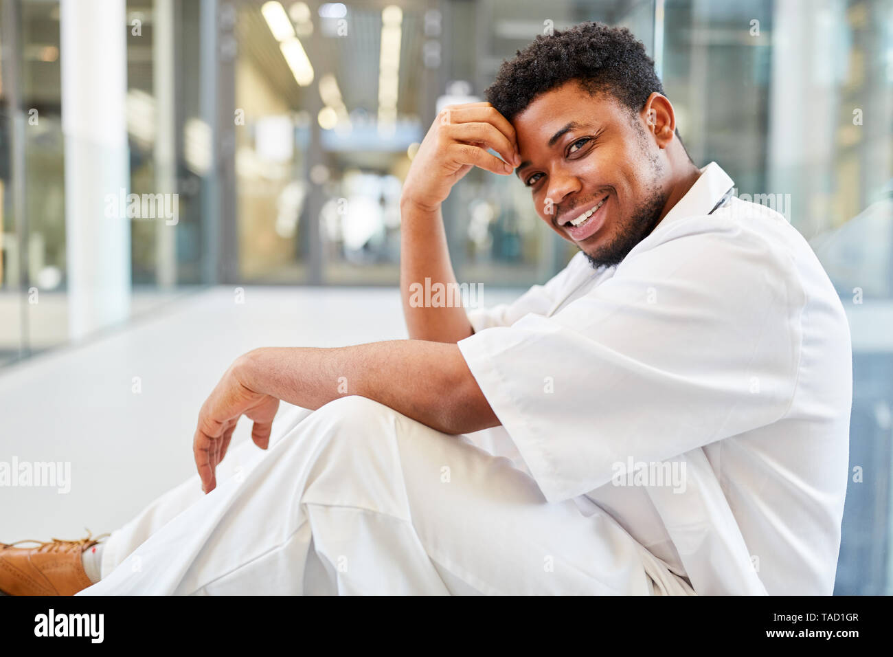 Successful young african doctor or medicine student in a break Stock ...