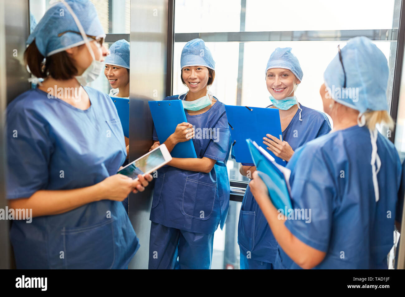 Young surgery team in the emergency department at the hospital in a ...