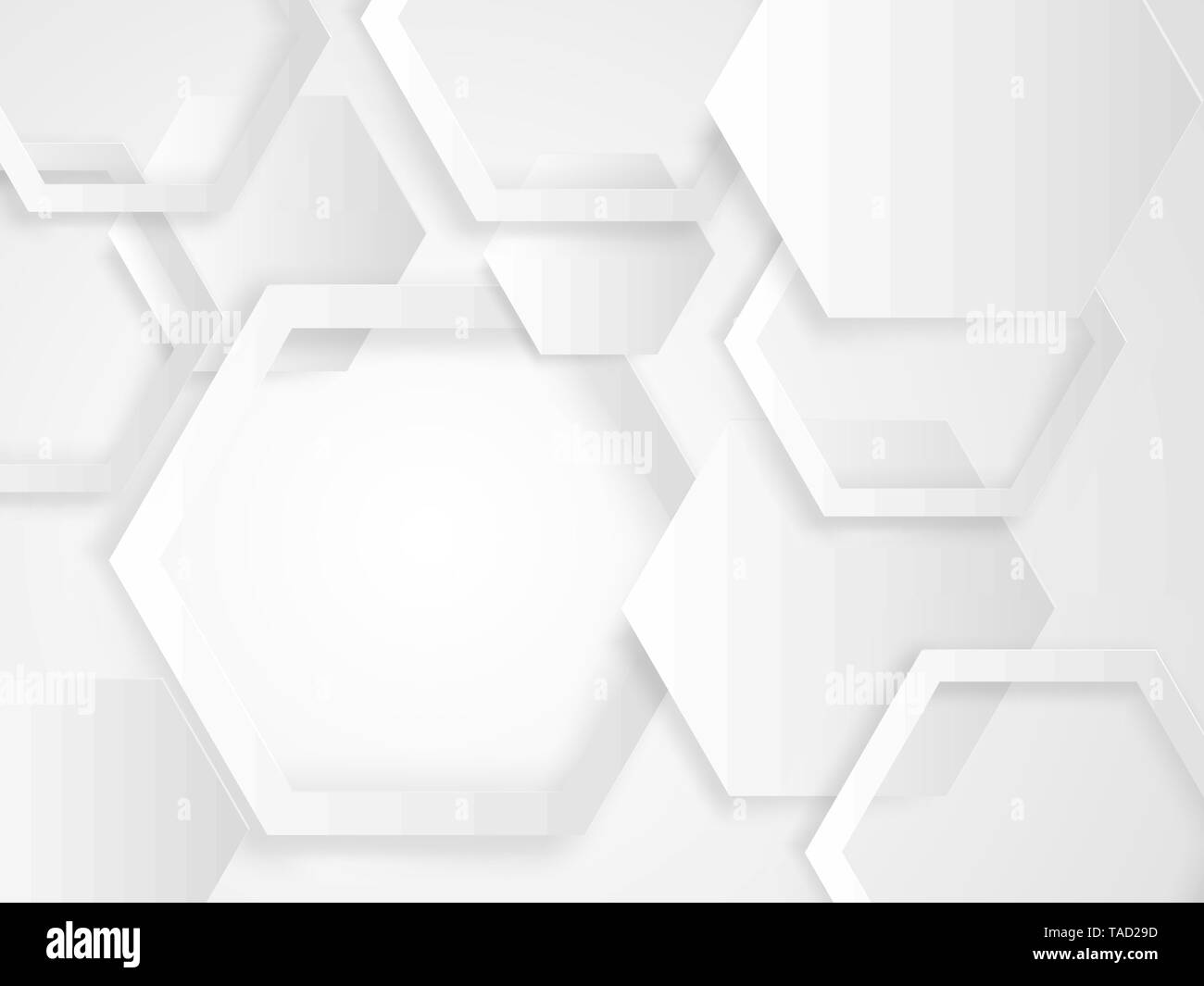 Abstract white and gray hexagon background paper cut style. Creative ...