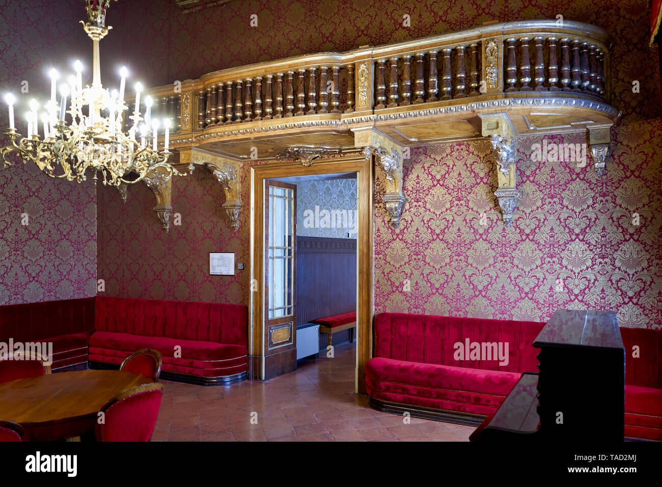 Busseto Parma Italy. The Teatro Giuseppe Verdi inside Rocca Pallavicino ...