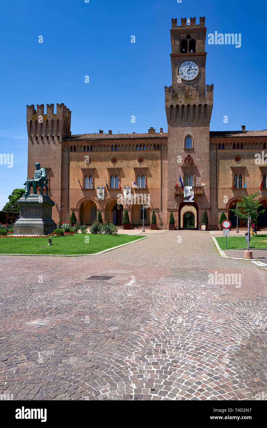 Busseto Parma Italy. The Teatro Giuseppe Verdi inside Rocca Pallavicino ...