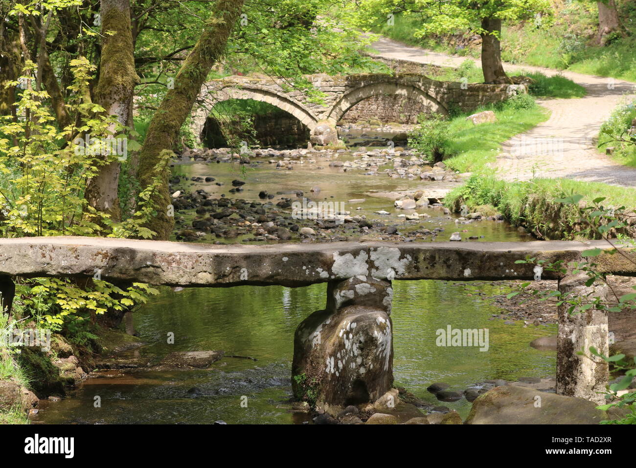 The clapper bridge, wycoller hi-res stock photography and images - Alamy