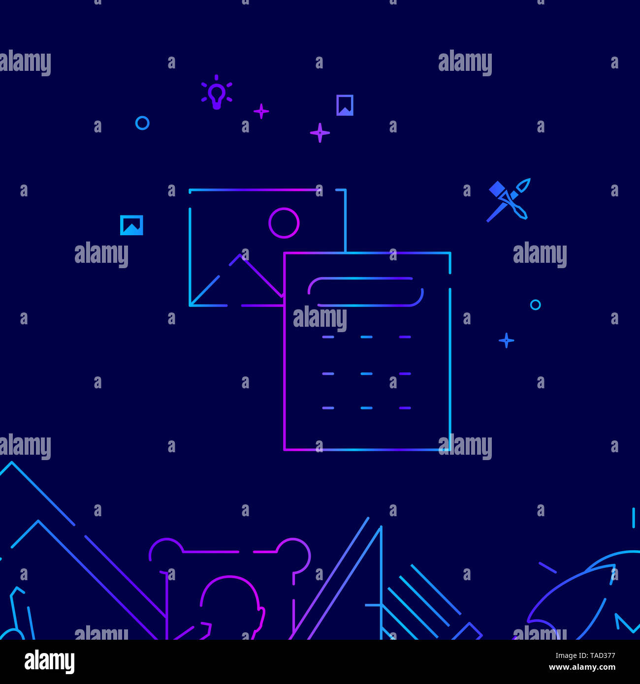 Creative Project Estimate Line Illustration. Art, Design and Creativity ...