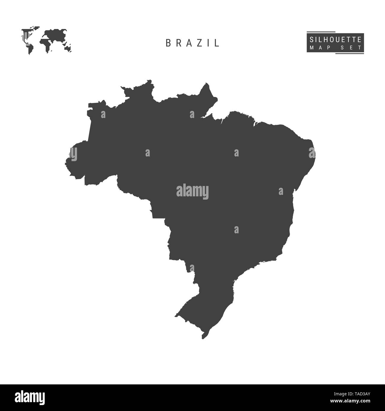Brazil map outline Black and White Stock Photos & Images - Alamy