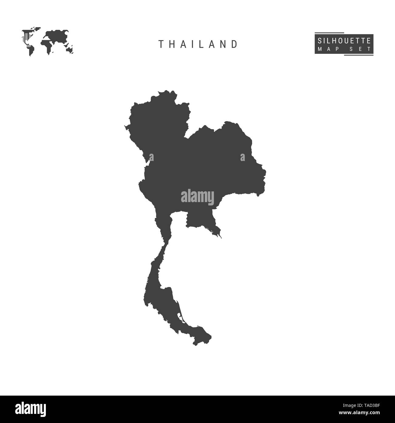 Blank map of thailand