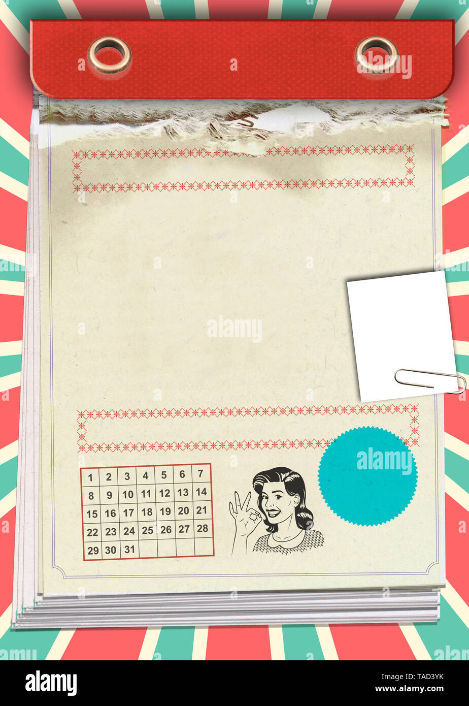Blank tear off calendar hi-res stock photography and images - Alamy