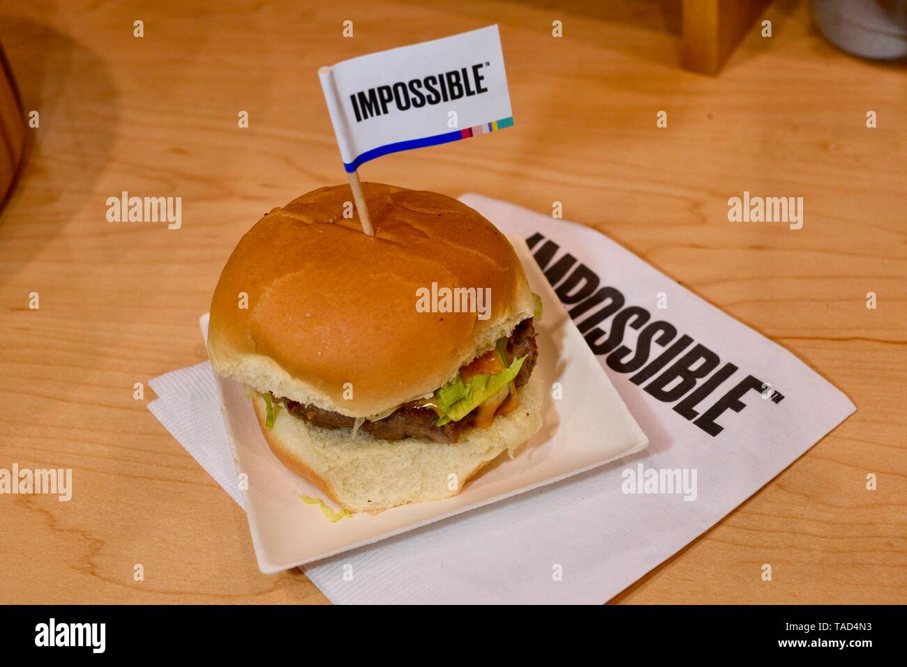 Meatless (meat free) Impossible Burger from Impossible Foods ...