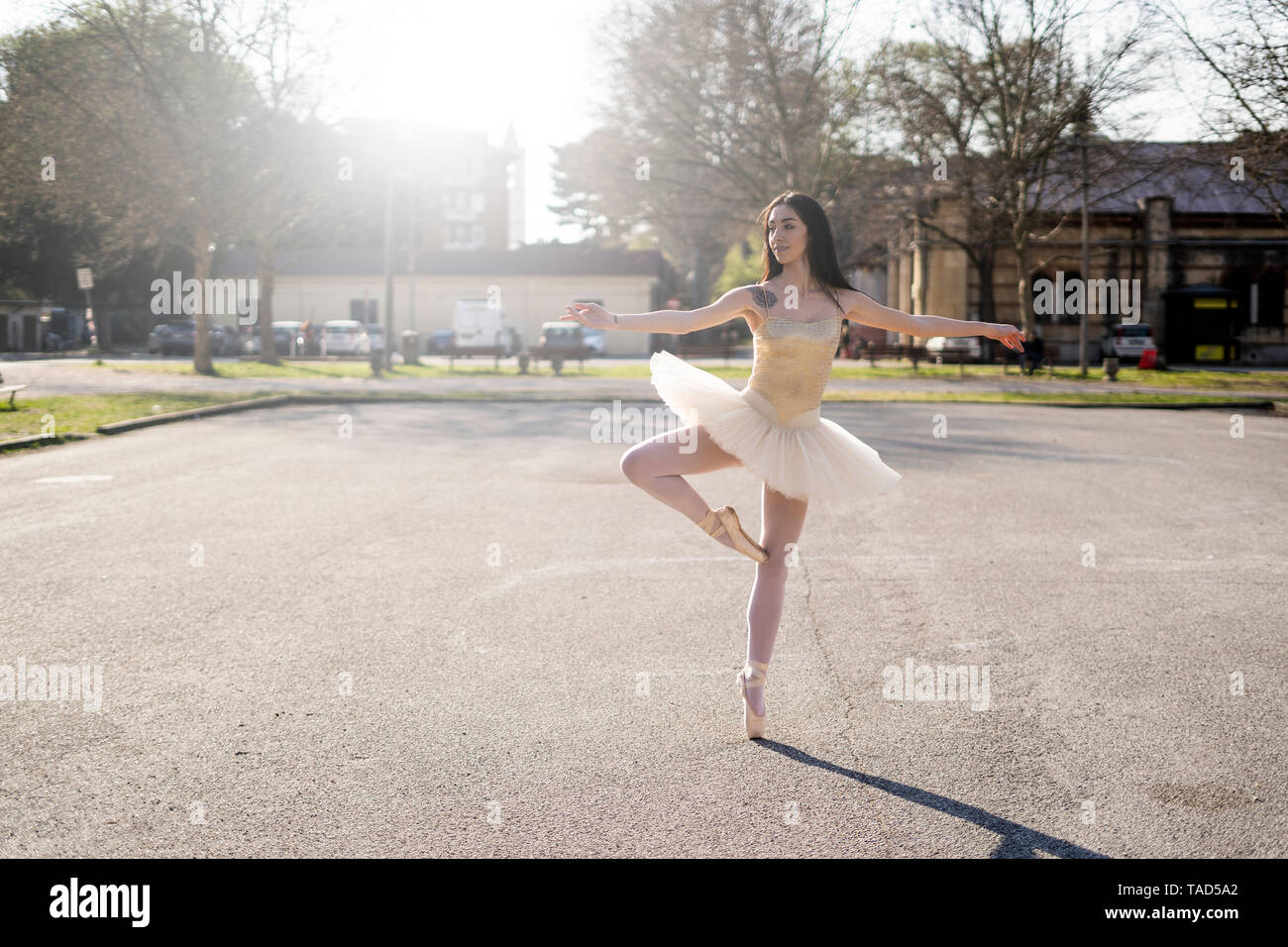 Ballerina standing on one leg hi-res stock photography and images - Alamy