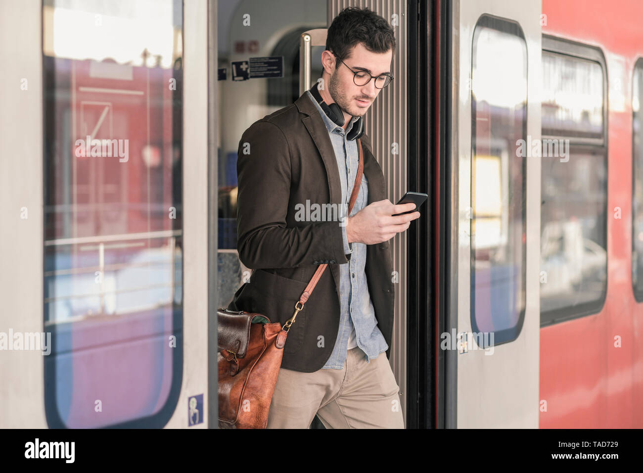 Commuter train inside hi-res stock photography and images - Alamy