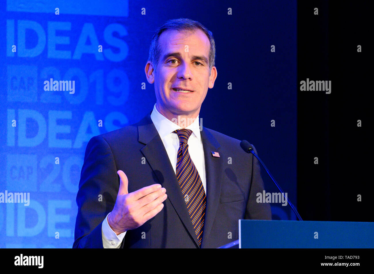 Los Angeles, California Mayor Eric Garcetti (D) speaking at The Center ...