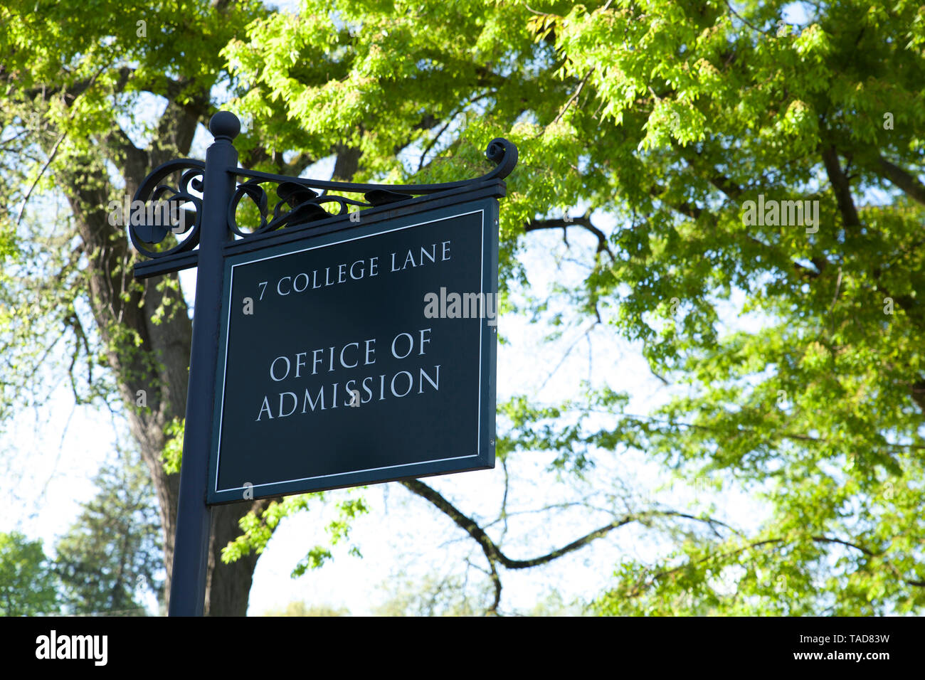 College admission office sign hi-res stock photography and images - Alamy