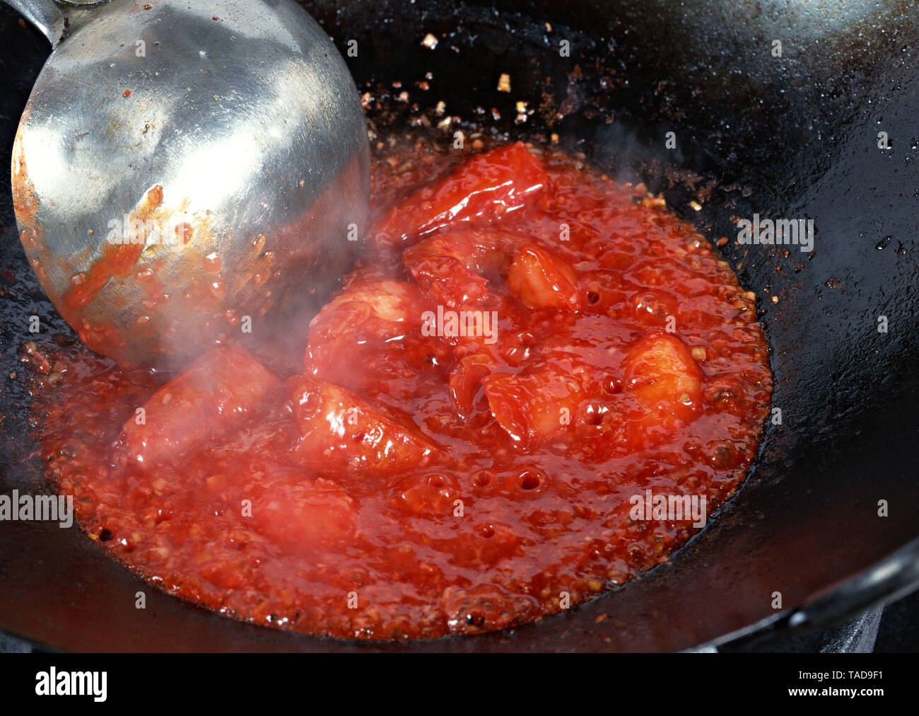 the process of cooking unique and attractive Asian food Stock Photo - Alamy