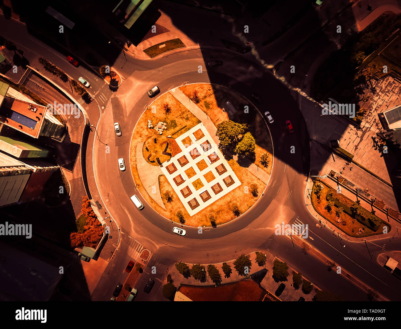 Aerial view of Santa Fe Mexico buildings and skyscrapers with mountain ...