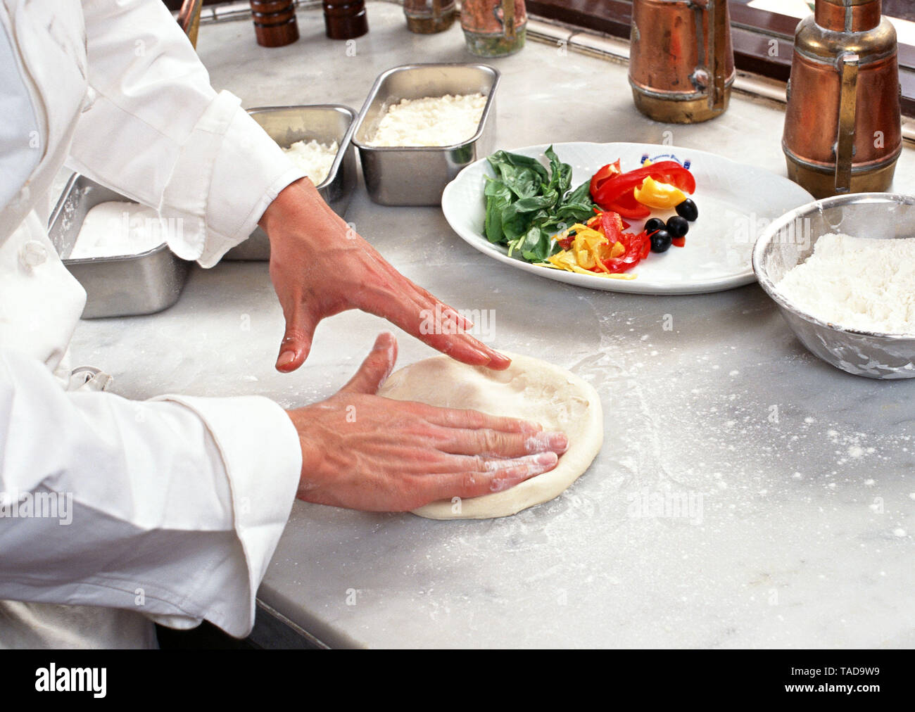 the process of making bread dough Stock Photo - Alamy