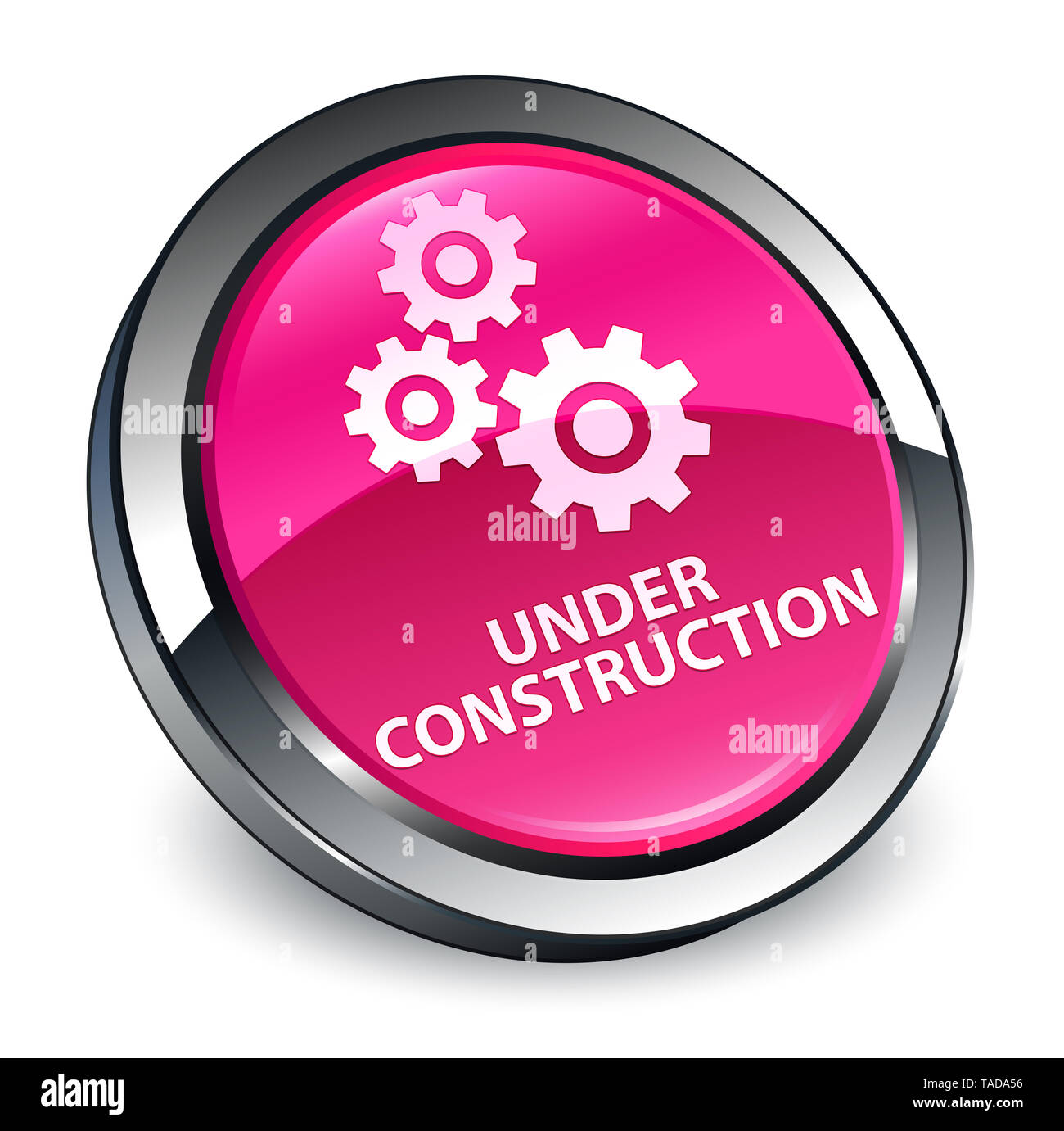 Pink Under Construction Sign
